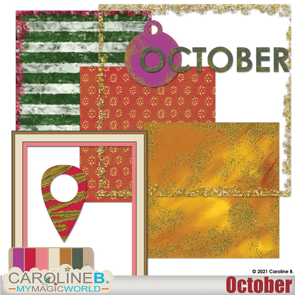 October – Mini Set 01 - Caroline B. Design - Digital ...