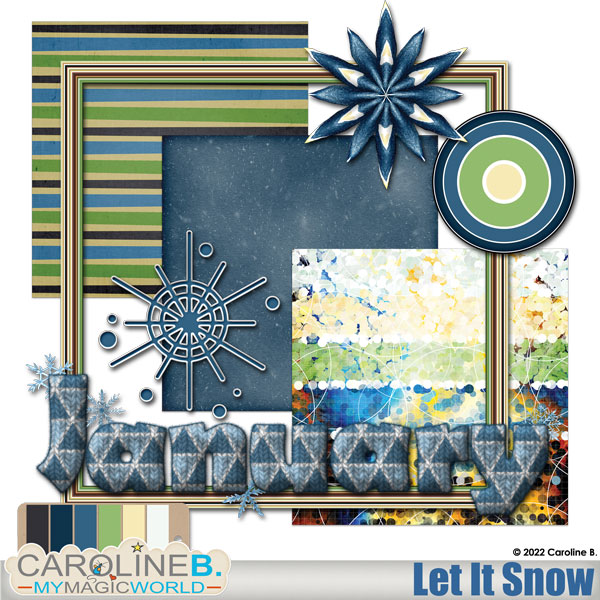 Let It Snow Mini Set 01 - Caroline B. Design - Digital Scrapbooking