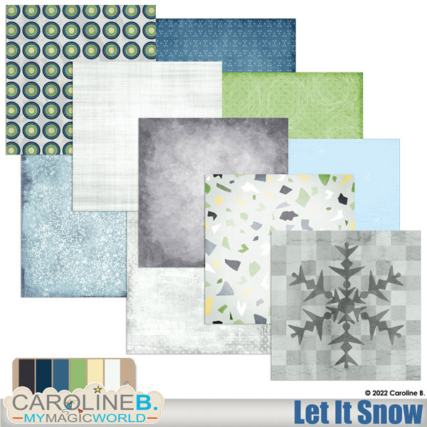 Let It Snow Papers Set 02 - Caroline B. Design - Digital ...