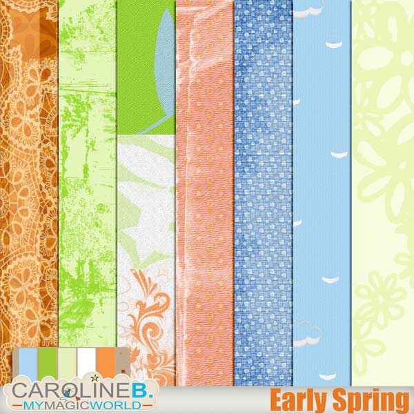 Early Spring Full Kit - Caroline B. Design - Digital Scrapbooking