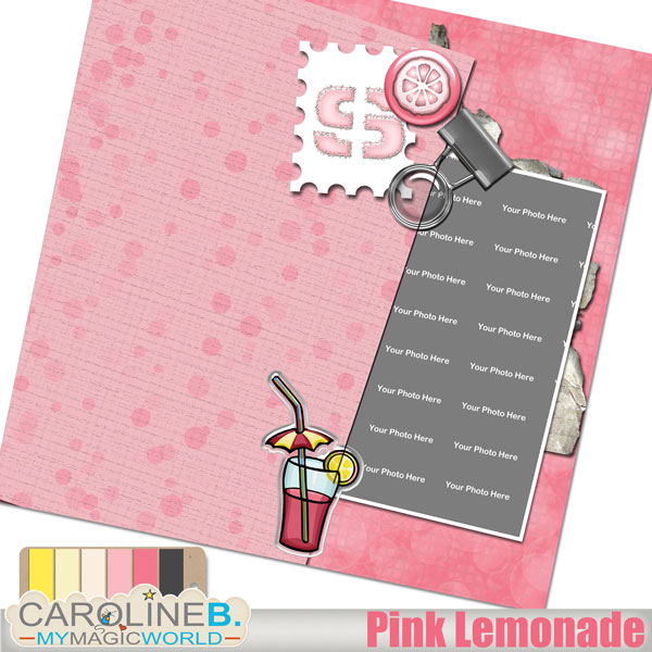 Pink Lemonade 12×12 QP01 - Caroline B. Design - Digital ...